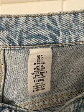 H&M | Jeans | Hm Light Blue Ripped Wideleg Jeans | Poshmark